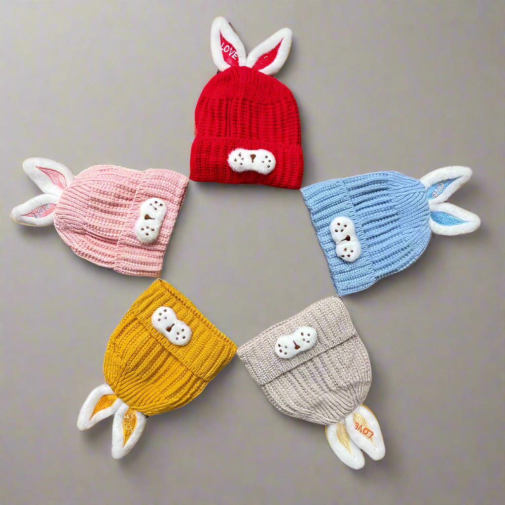 Adorable Winter Bunny Caps | Cozy Baby Headwear in Pakistan – Alaya Junior